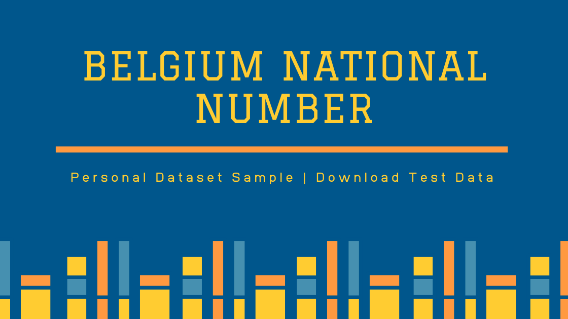 Belgium National Number PII Sample Data | Protecto