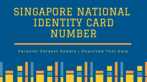 Personal Dataset Sample | Singapore National Registration Identity Card ...